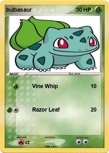 Pokémon bulbasaur 2001 2001 - Vine Whip - My Pokemon Card