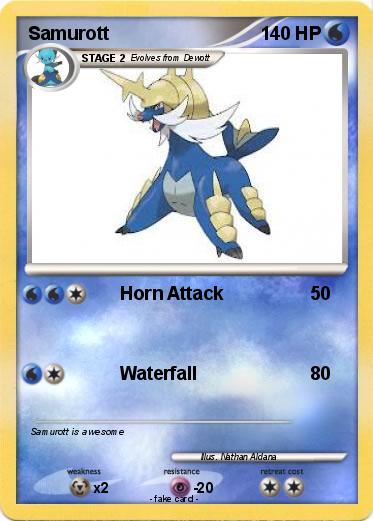 Pokémon Samurott 602 602 - Horn Attack - My Pokemon Card