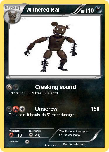 Pokémon Withered Rat - Creaking sound - My Pokemon Card