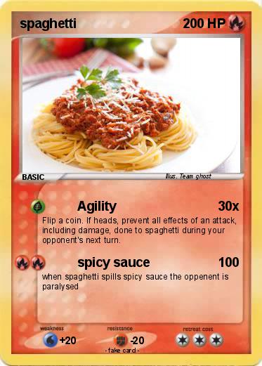 Pokémon spaghetti 54 54 - Agility - My Pokemon Card