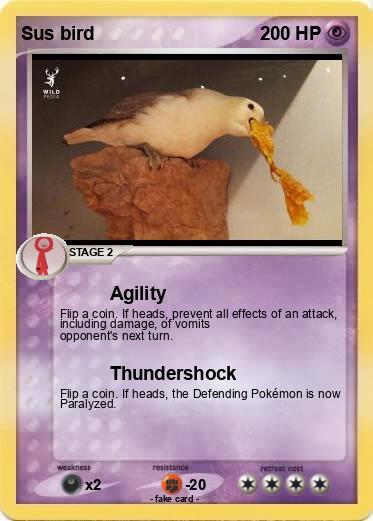 Pokémon Sus bird - Agility - My Pokemon Card