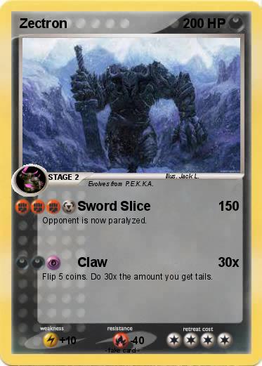 Pokémon Zectron 1 1 - Sword Slice - My Pokemon Card