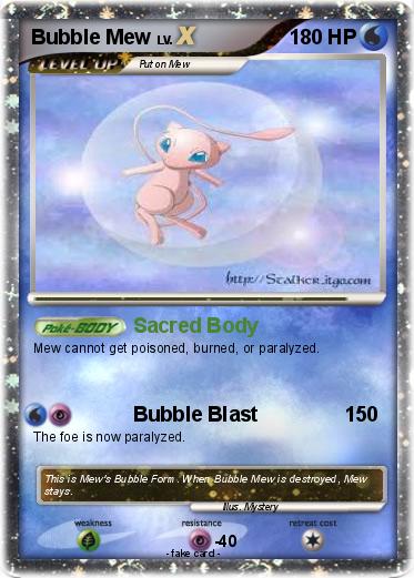 Pokémon Bubble Mew 7 7 - Sacred Body - My Pokemon Card