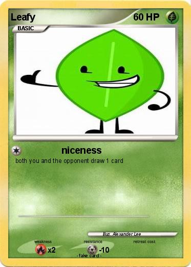 Pokémon Leafy 192 192 - niceness - My Pokemon Card