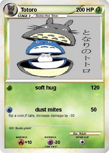 Pokémon Totoro 146 146 - soft hug - My Pokemon Card