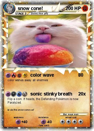 Pokémon snow cone - color wave - My Pokemon Card