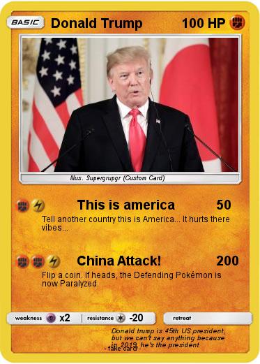Pokémon Donald Trump 4950 4950 - This is america - My Pokemon Card