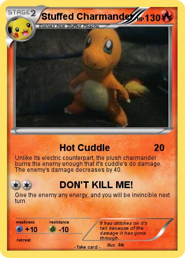 Pokémon Stuffed Charmander 1 1 - Hot Cuddle - My Pokemon Card