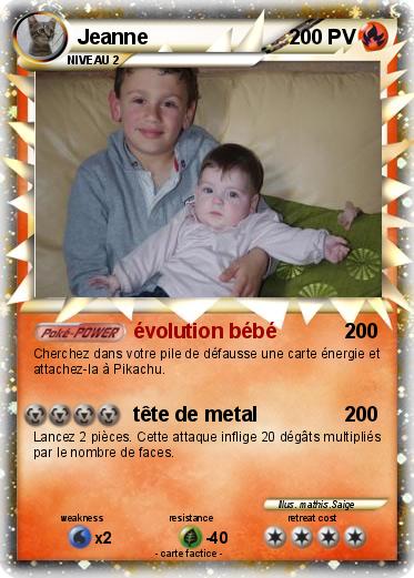 Pokémon Jeanne 42 42 - évolution bébé - Ma carte Pokémon