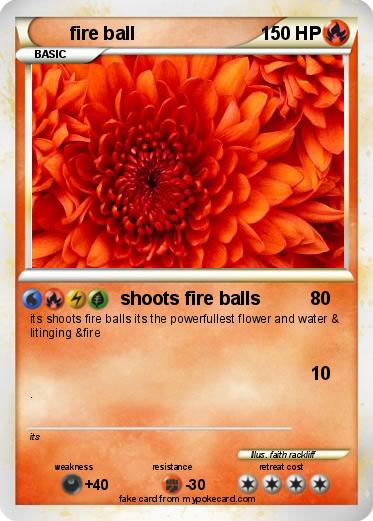 Pokémon fire ball 14 14 - shoots fire balls - My Pokemon Card