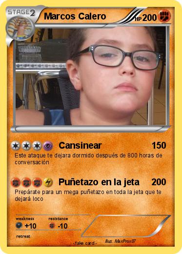 Pokémon Marcos Calero - Cansinear - Mi carta pokémon