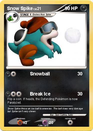 Pokémon Snow Spike - Snowball - My Pokemon Card