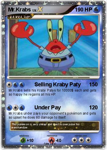 Pokémon Mr Krabs 189 189 - Selling Kraby Paty - My Pokemon Card