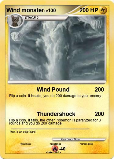 Pokémon Wind monster 2 2 - Wind Pound - My Pokemon Card