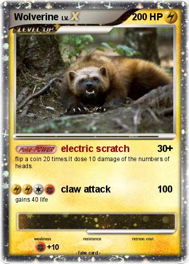 Pokémon Wolverine 452 452 - electric scratch - My Pokemon Card