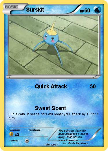 Pokémon Surskit 15 15 - Quick Attack - My Pokemon Card