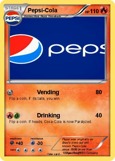 Pokémon Pepsi Cola - Vending - My Pokemon Card