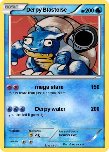 Pokémon Derpy Blastoise 2 2 - mega stare - My Pokemon Card