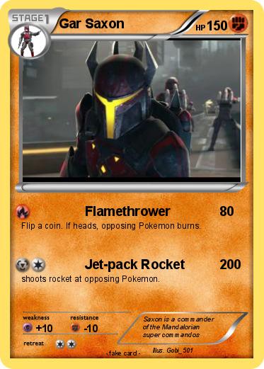 Pokémon Gar Saxon 1 1 - Flamethrower - My Pokemon Card