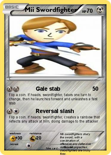 Pokémon Mii Swordfighter 2 2 - Gale stab - My Pokemon Card