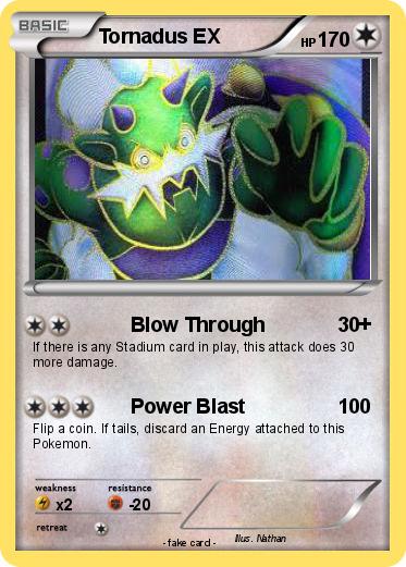 Pokémon Tornadus EX 28 28 - Blow Through - My Pokemon Card