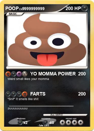 Pokémon POOP 2527 2527 - YO MOMMA POWER - My Pokemon Card