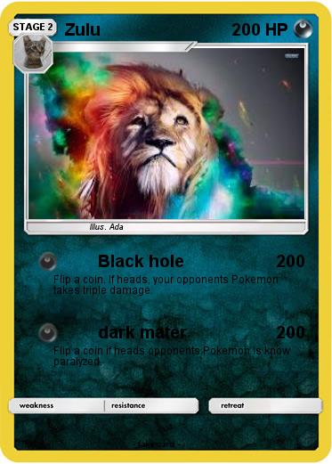 Pokémon Zulu 11 11 - Black hole - My Pokemon Card