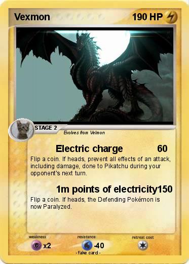 Pokémon Vexmon - Electric charge - My Pokemon Card