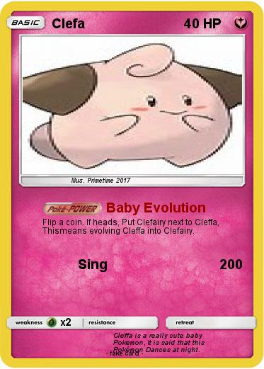 Pokémon Clefa - Baby Evolution - My Pokemon Card