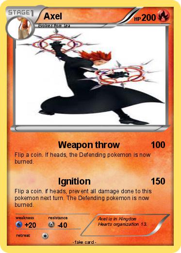 Pokémon Axel 1821 1821 - Weapon throw - My Pokemon Card
