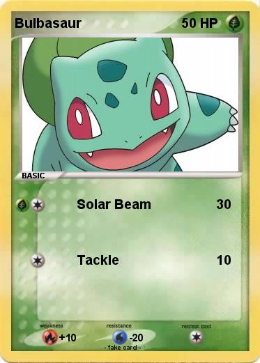 Pokémon Bulbasaur 1574 1574 - Solar Beam - My Pokemon Card
