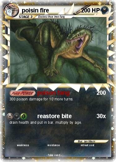 Pokémon poisin fire - poison fang - My Pokemon Card