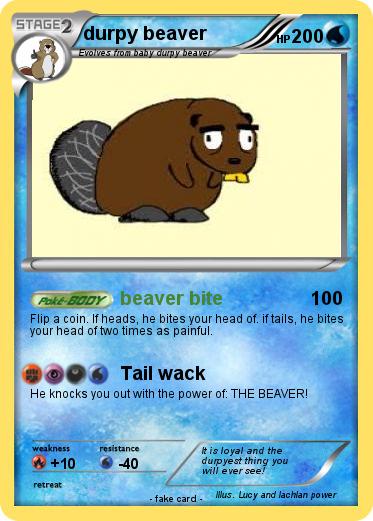 Pokémon durpy beaver - beaver bite - My Pokemon Card