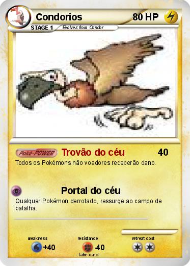 Pokémon Condorios - Trovão do céu - My Pokemon Card