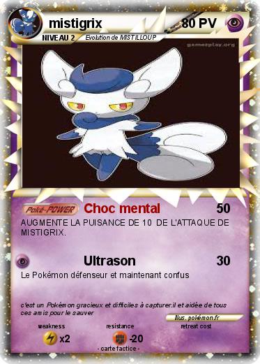 Pokémon mistigrix 4 4 - Choc mental - Ma carte Pokémon