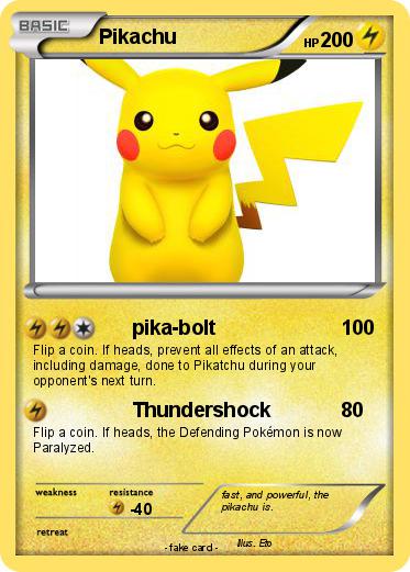 Pokémon Pikachu 12745 12745 - pika-bolt - My Pokemon Card