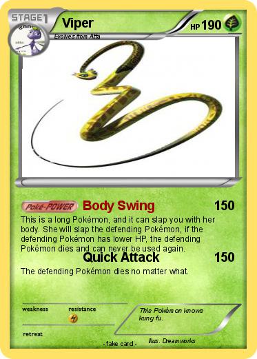 Pokémon Viper 188 188 - Body Swing - My Pokemon Card