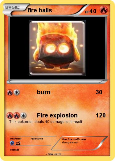 Pokémon fire balls 2 2 - burn - My Pokemon Card
