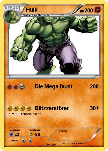 Pokémon Hulk 1398 1398 - Die Mega faust - My Pokemon Card