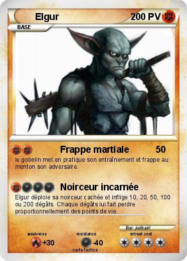 Pokémon Elgur - Frappe martiale - Ma carte Pokémon