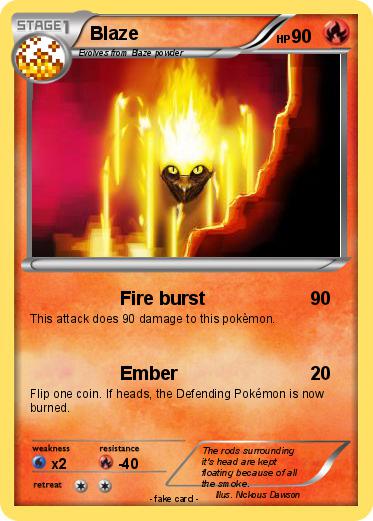 Pokémon Blaze 1046 1046 - Fire burst - My Pokemon Card