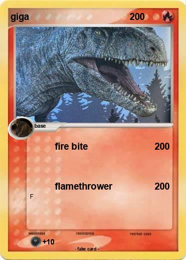 Pokémon giga 1204 1204 - fire bite - My Pokemon Card