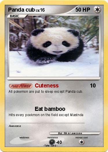 Pokémon Panda cub 1 1 - Cuteness - My Pokemon Card