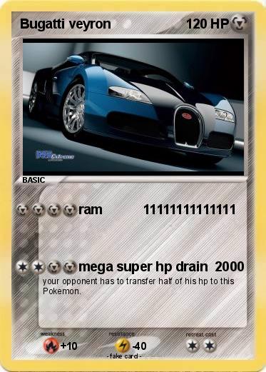 Pokémon Bugatti veyron 101 101 - ram 11111111111111 - My Pokemon Card