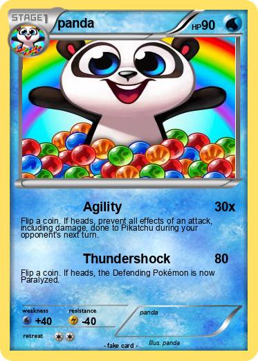 Pokémon panda 1235 1235 - Agility - My Pokemon Card