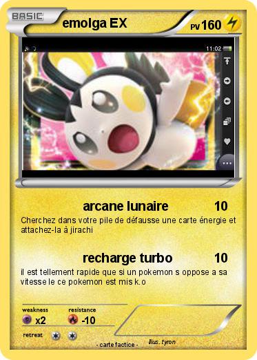 Pokémon emolga EX 20 20 - arcane lunaire - Ma carte Pokémon