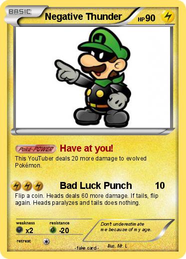 Pokémon Negative Thunder - Have at you! - My Pokemon Card