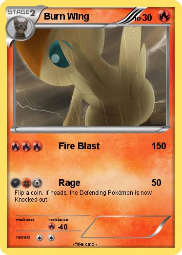 Pokémon Burn Wing - Fire Blast - My Pokemon Card