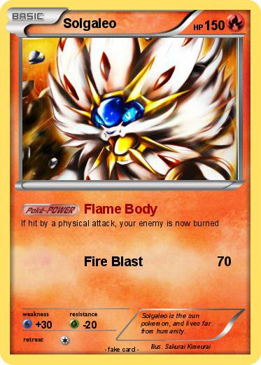 Pokémon Solgaleo 141 141 - Flame Body - My Pokemon Card
