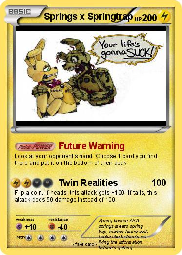 Pokémon Springs x Springtrap - Future Warning - My Pokemon Card